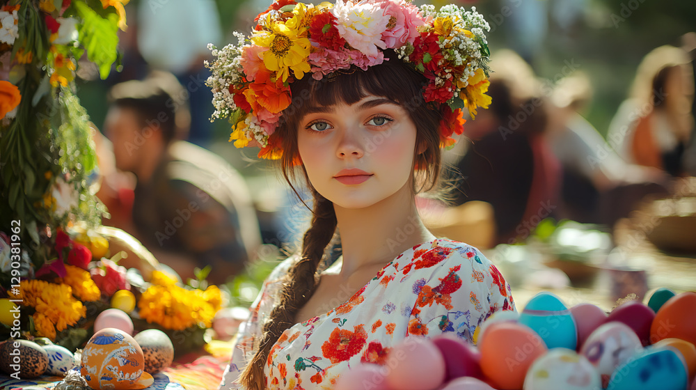 Ostara Festival celebration in the middle of a garden full of wild ...