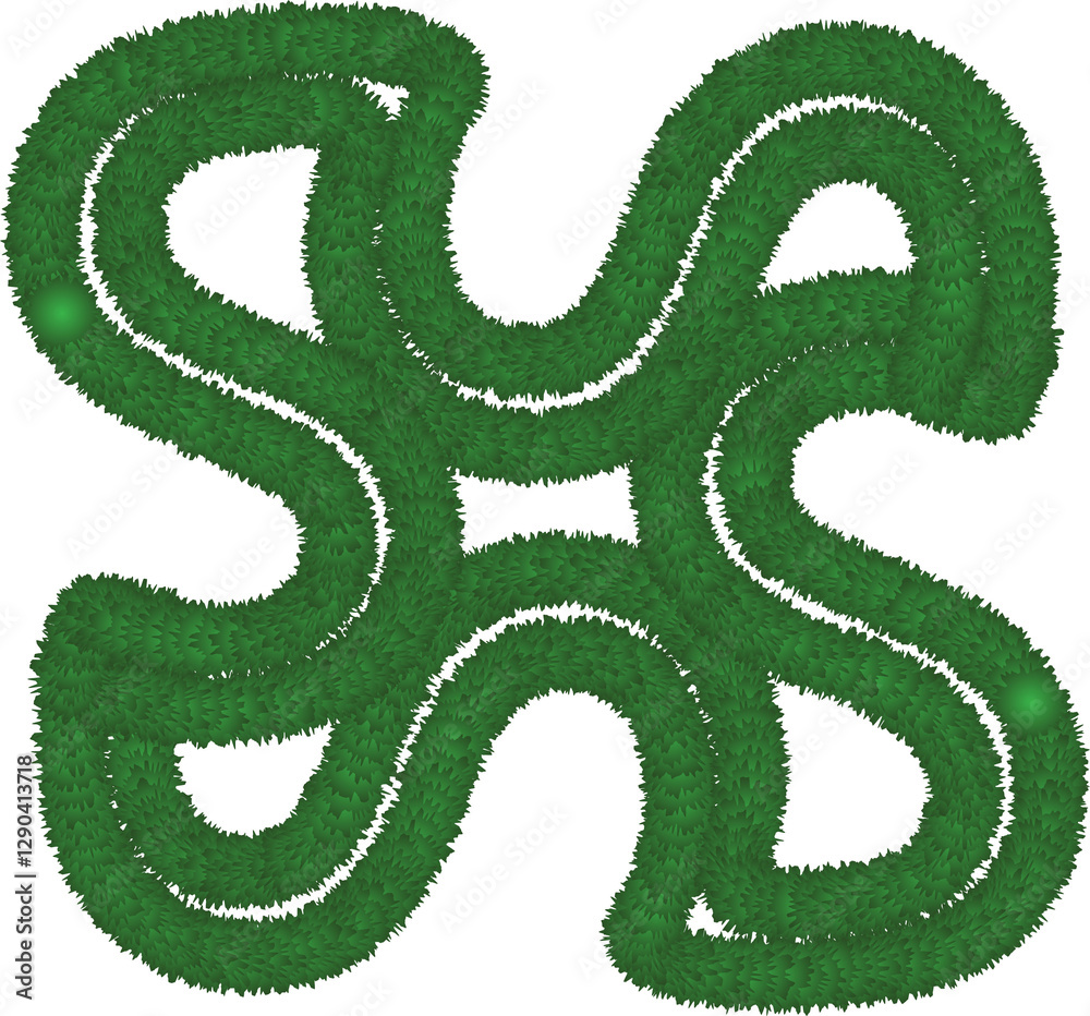 Realistic 3D Grass Path Maze – Nature-Inspired Greenery Design for ...