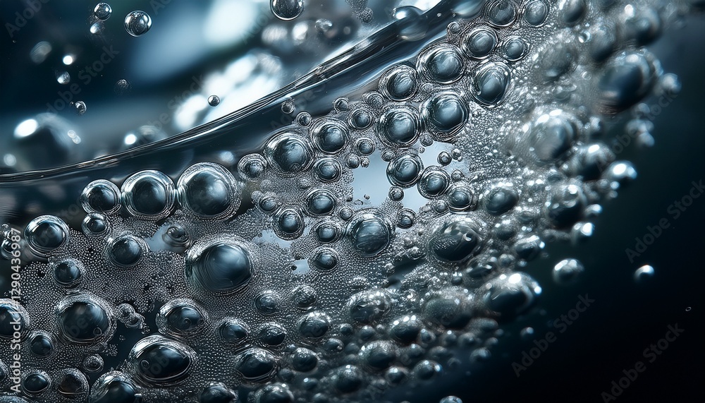 Ultra macro of boiling water, capturing bubbles forming and bursting ...