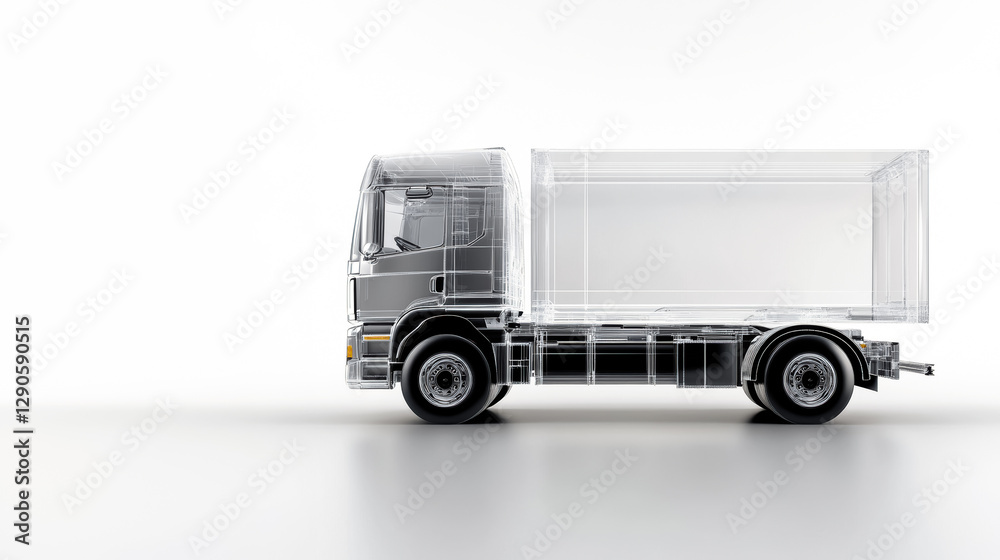 modern truck development concept, a design with detailed breakdown of ...
