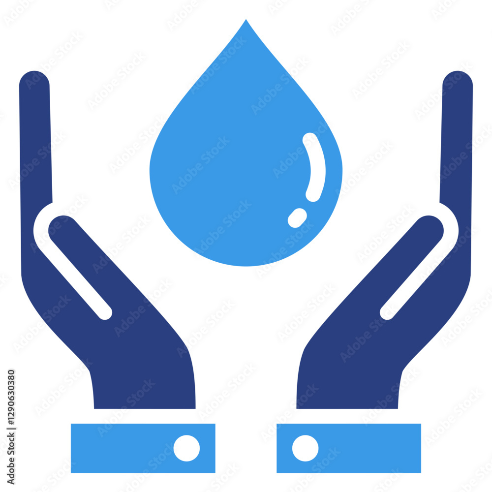 Water Conservation Icon Element For Design Stock Vector | Adobe Stock