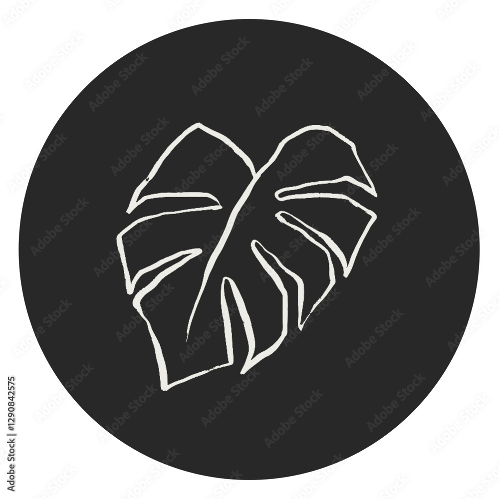 PNG plant black Instagram story highlight cover, line art icon ...