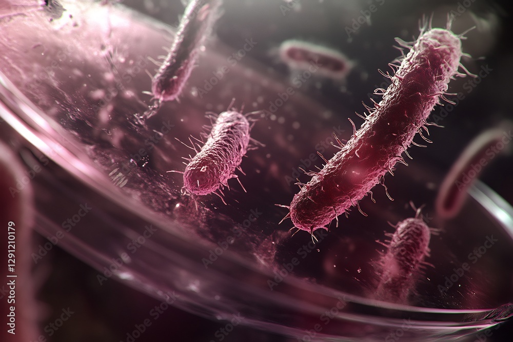 Realistic rendering of ancient bacteria combining extreme close up ...