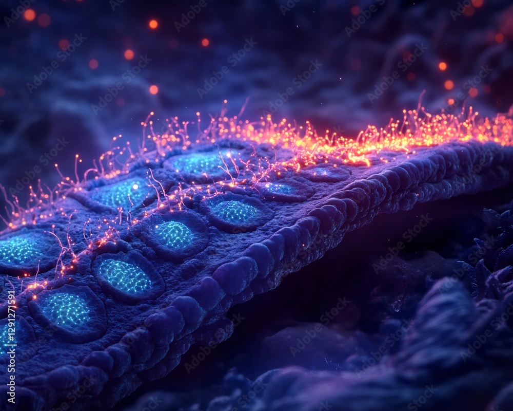 Ultra detailed artistic representation of hydrogen ion gradients across ...