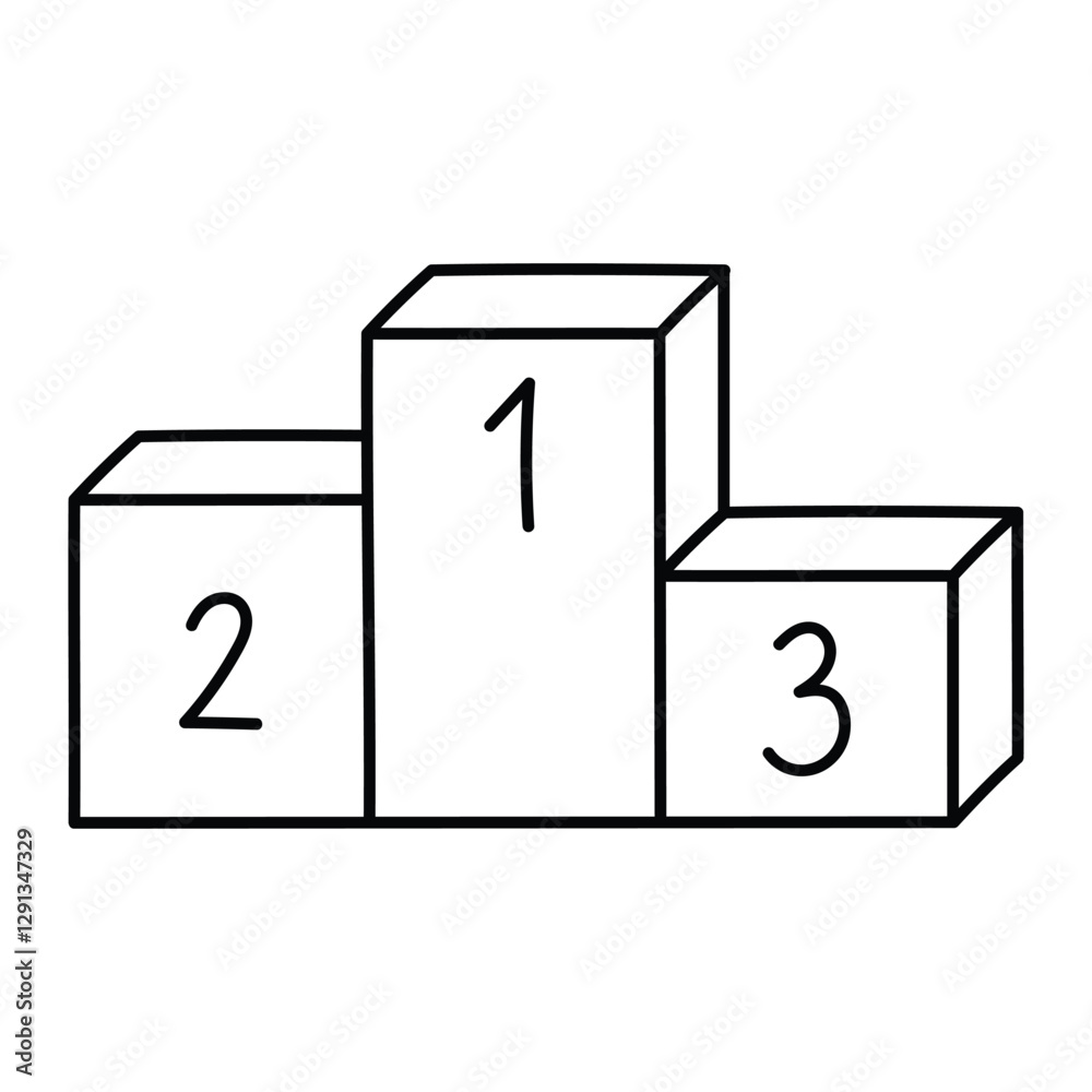 Winners podium vector illustration. Championship pedestal with 1st, 2nd ...