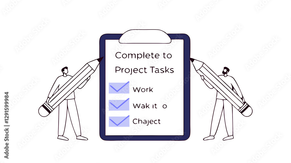 checklist to complete project task accomplish work checkmark todo list clipboard or project ...