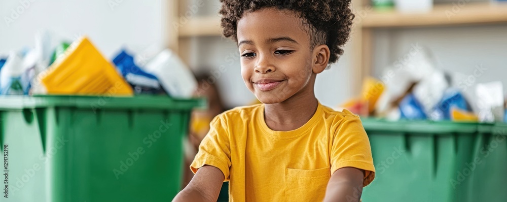 Child learns zero waste practices community center educational activity ...
