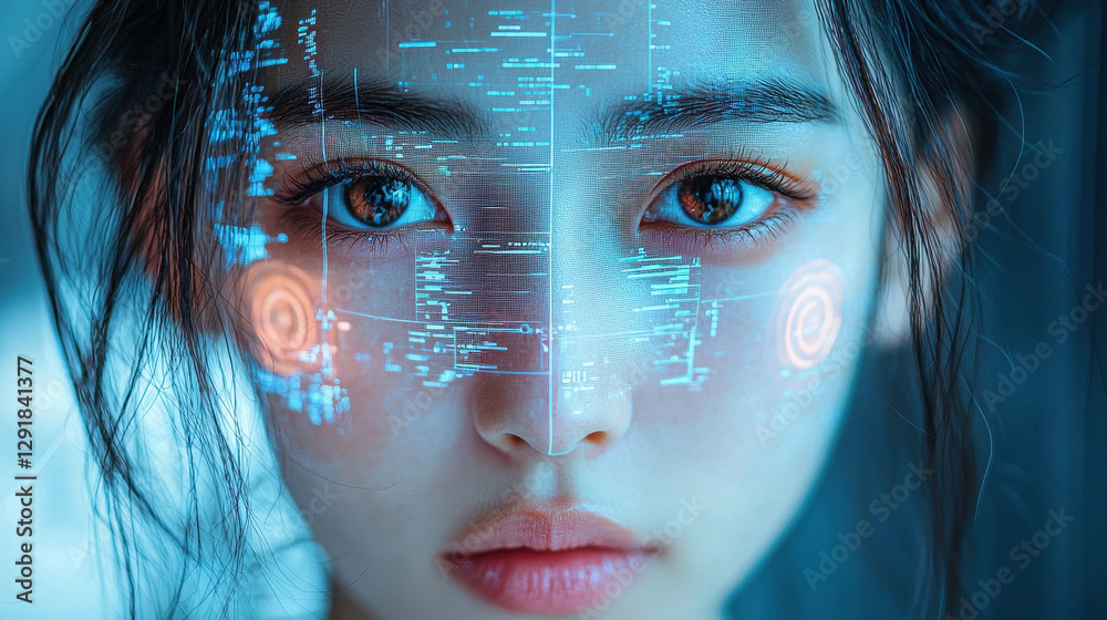 Stock-Illustration „AI system demonstrates comparison of real and ...