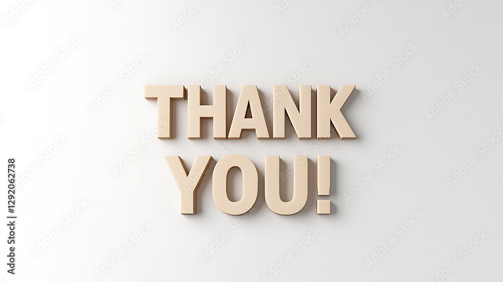 Appreciation: A simple message of gratitude conveyed through raised ...