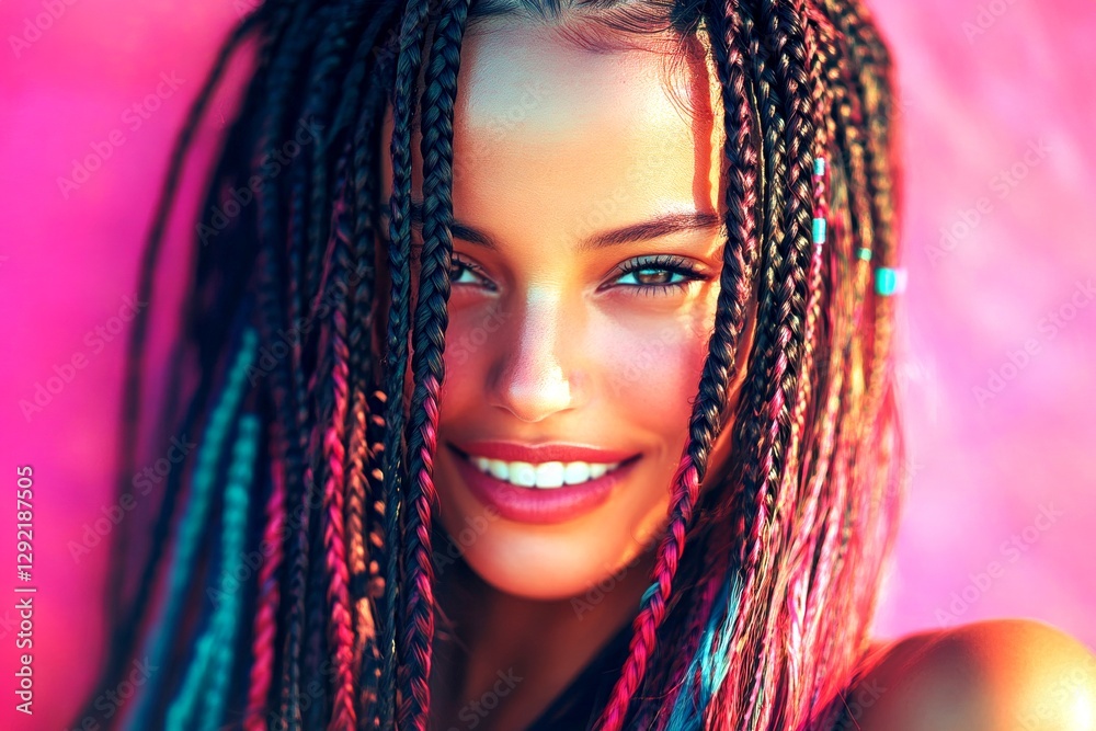 Long haircut - braids hair. Commercial marketing conceptual art ...