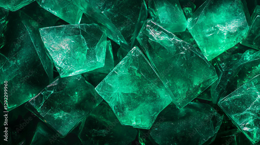 Emerald bokeh background with rich green color palette for nature and ...