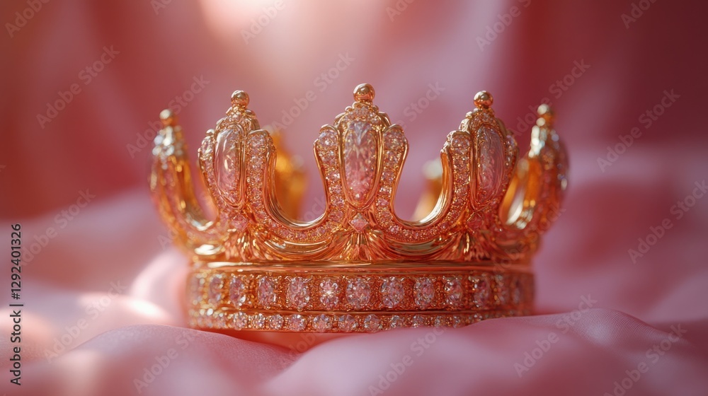 Realistic Gold Crown in Baroque Style, Luxury and Wealth Symbol ...