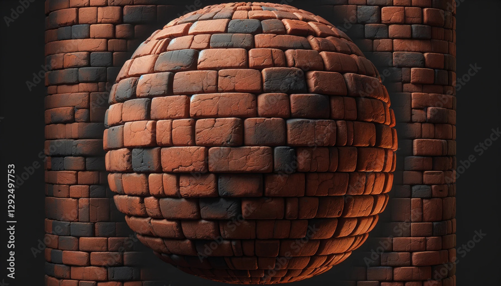 High-resolution brick and concrete texture with realistic details and ...