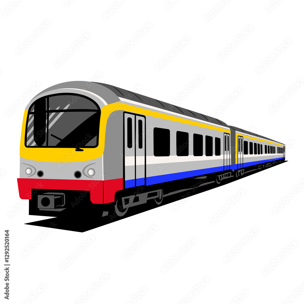 Philippine Public Train Light Rail Transit System Stock Illustration ...