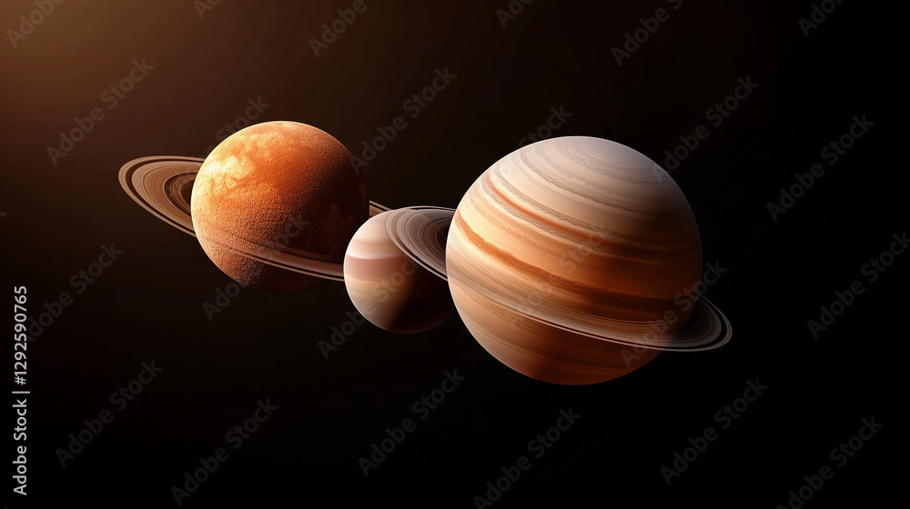 Exploring the majestic planets of our solar system outer space digital ...