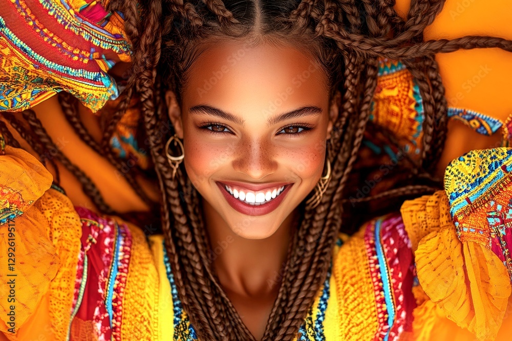 Stunning smiling mixed-race girl - for ads, magazine ad and digital use ...
