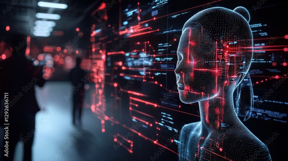 Digital twin concept showing real-world objects being scanned into a 3D ...