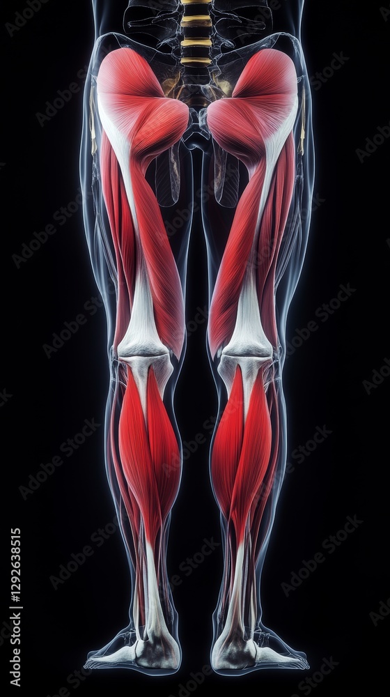 quadriceps muscles. human muscles Stock Illustration | Adobe Stock