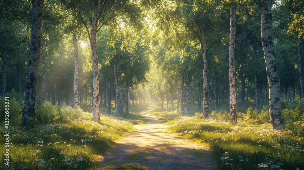 Large panorama, high angle, Unreal Engine 5 style 3d modeling is ...