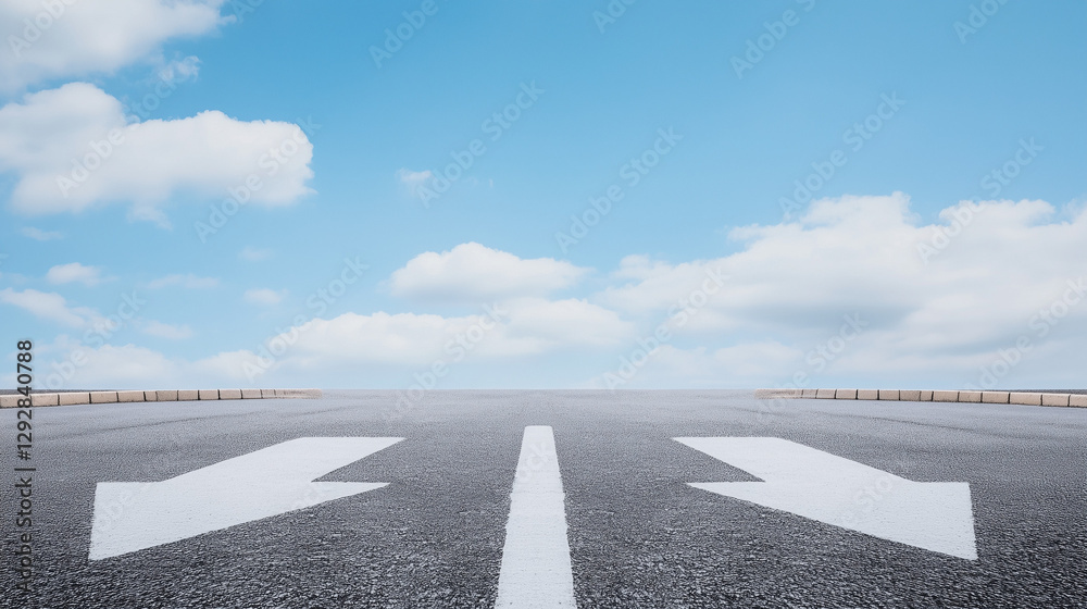 Road to Choice: An aerial perspective captures a deserted road with ...