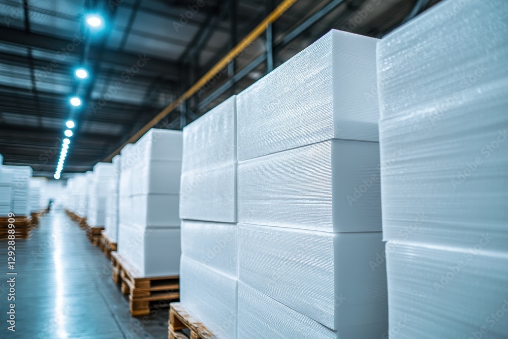 Manufacturing polystyrene foam insulation panels from expanded ...