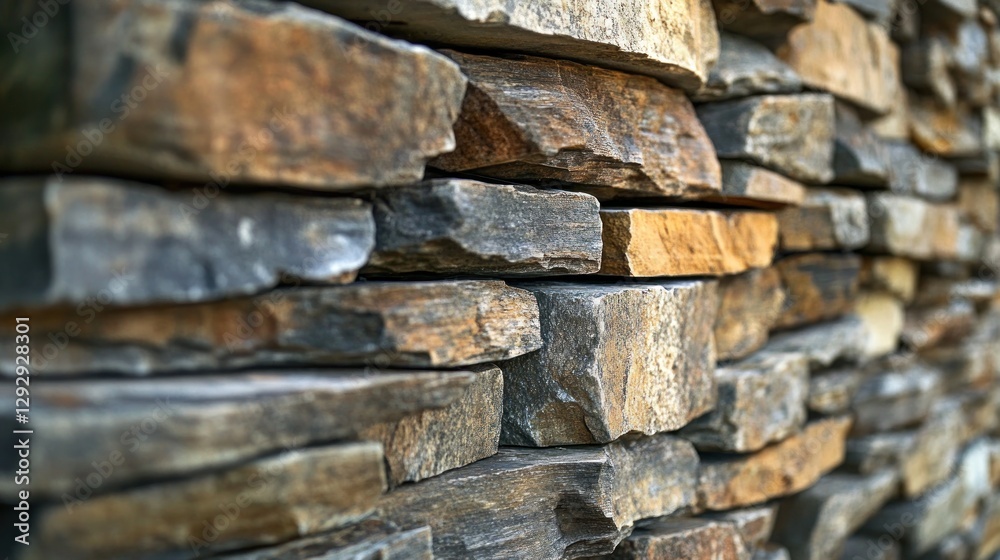 Rustic stone wall texture, outdoor background, construction detail ...