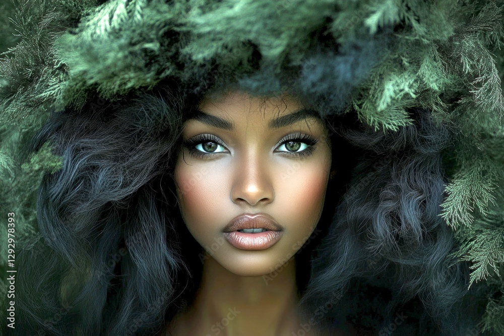 Gorgeous calm mixed-race girl - for ads, poster and social media use ...