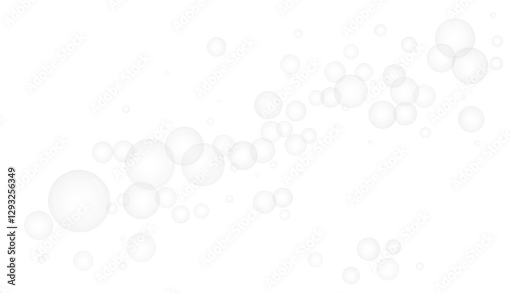 realistic transparent soap bubble overlay with effervescent fizz ...