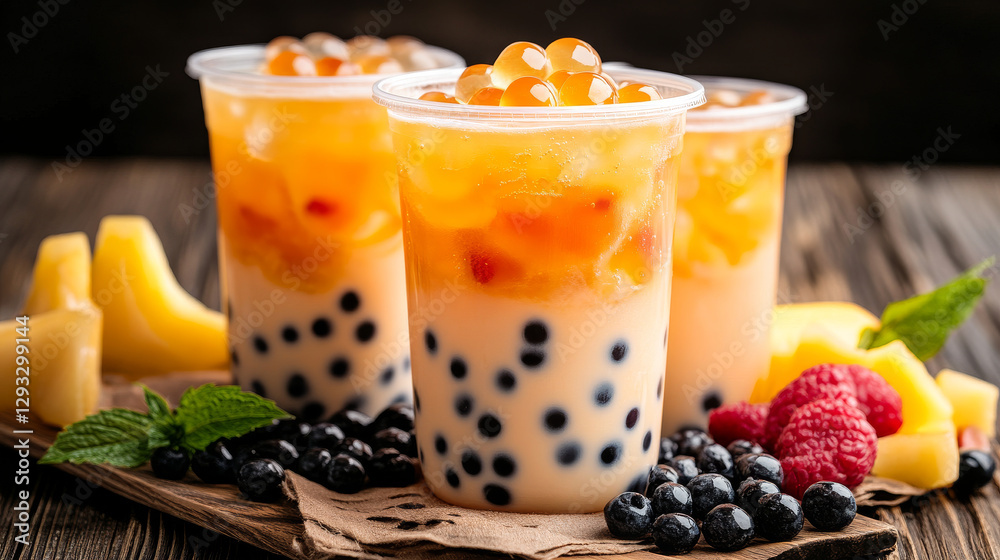 Milk tea bubble drink vector juice cup cartoon illustration. Ice boba sugar milkshake dessert ...