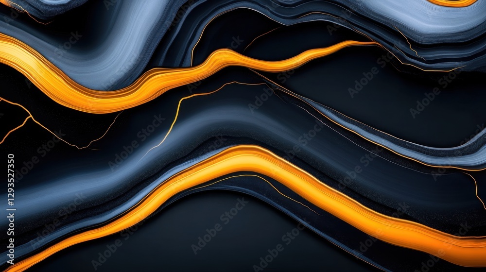 Glowing obsidian background with smooth stone texture and pulsating ...