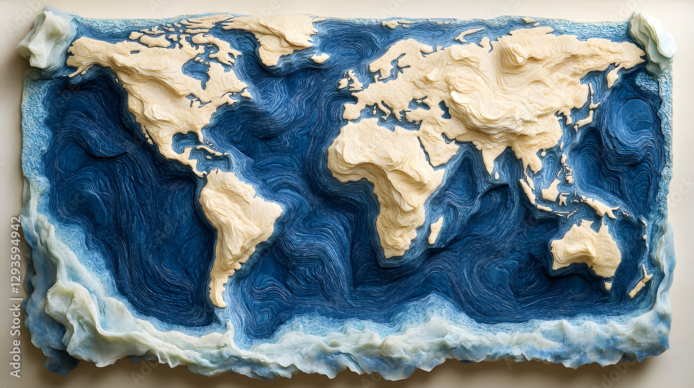 Handmade World Map: A beautifully crafted world map, meticulously ...