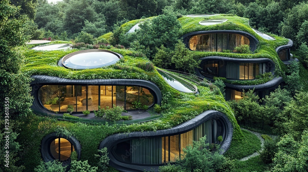 Eco-Friendly Architecture Sustainable eco-friendly architecture focused ...