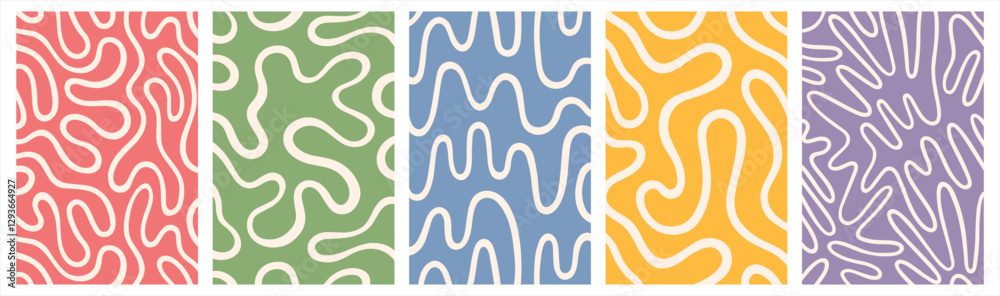 Twisted lines, fluid, curved, wiggling stripes, waves vector ...