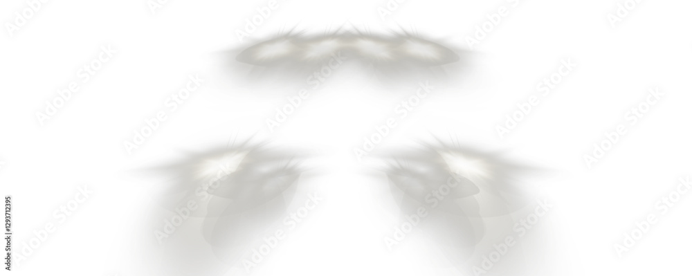 Realistic car headlights. Train moving effect, vector bright lights on ...