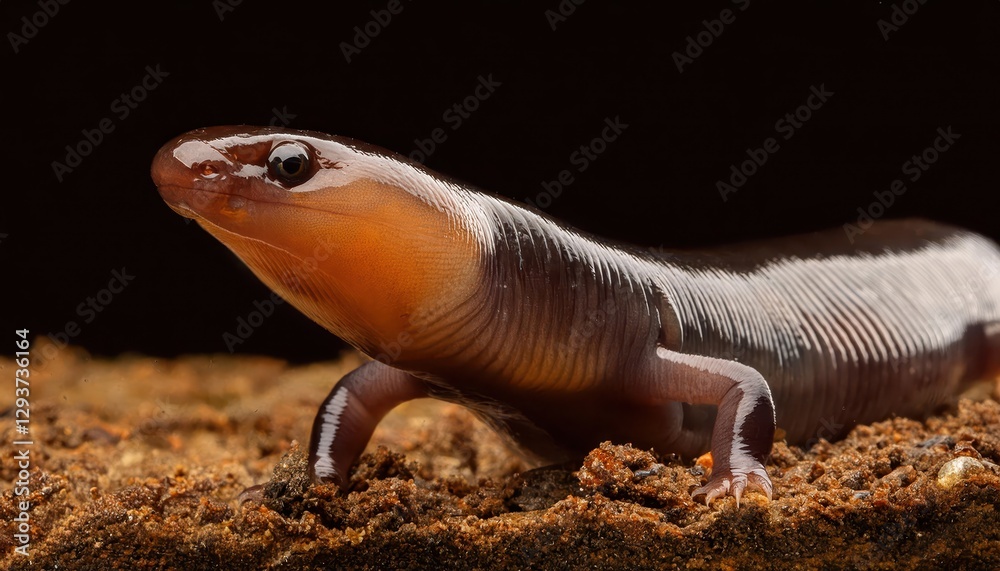 Striking Closeup of the Rare Mexican Burrowing Caecilian, Dermophis ...