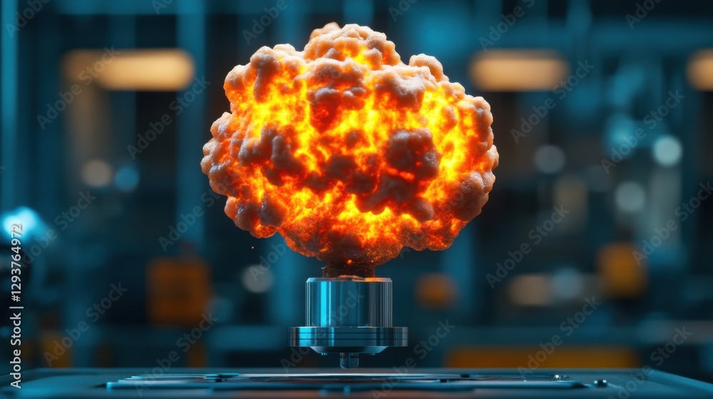 Combustion reaction with nitrogen-based fuel, intense fire and energy ...