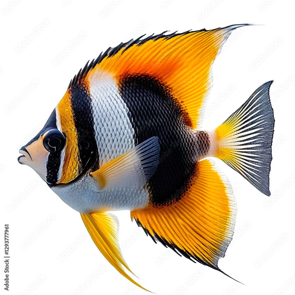 Extreme side view of a perfectly beautiful hyperrealistic single ...