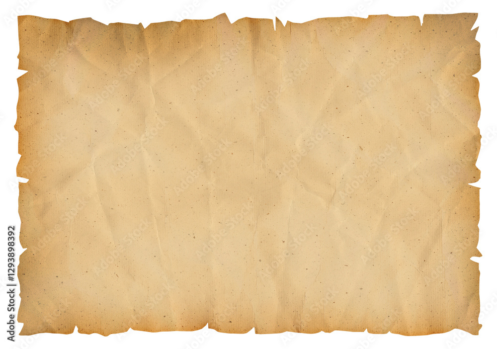 manuscript, treasure map, paper scroll template, isolated, extracted on ...