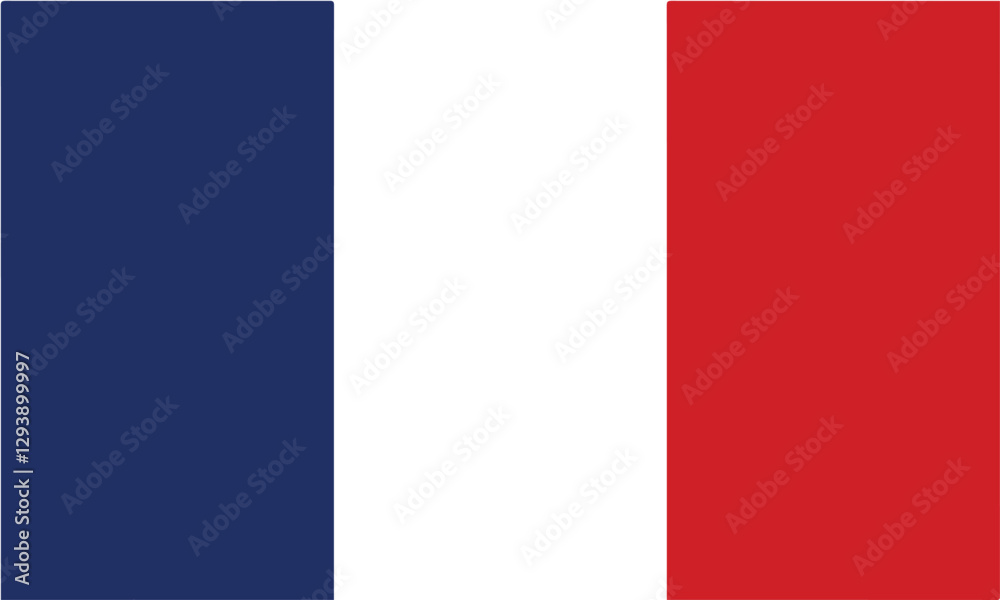 Flag of France. Flag icon. Standard colors. Standard sizes. Rectangular ...