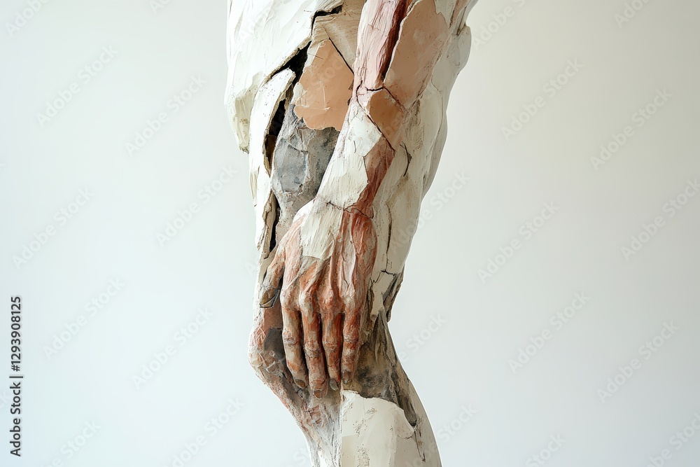 Fragmented Limb Showing Multiple Fractures With Intricate Details ...