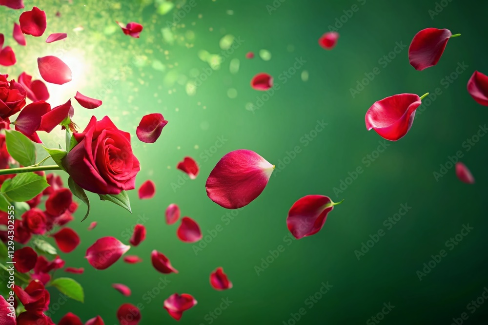 Red Rose Petal Animation, Green Screen 4K, Stunning Visual Effects ...