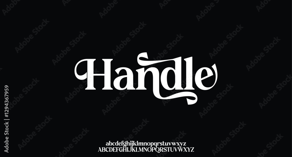 Handle, elegant modern alphabet letters font logo. logo alphabet ...
