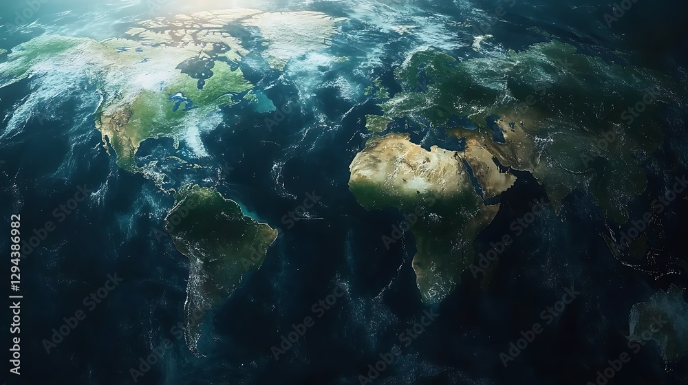 World map diagram for modern globalization visual concept high ...