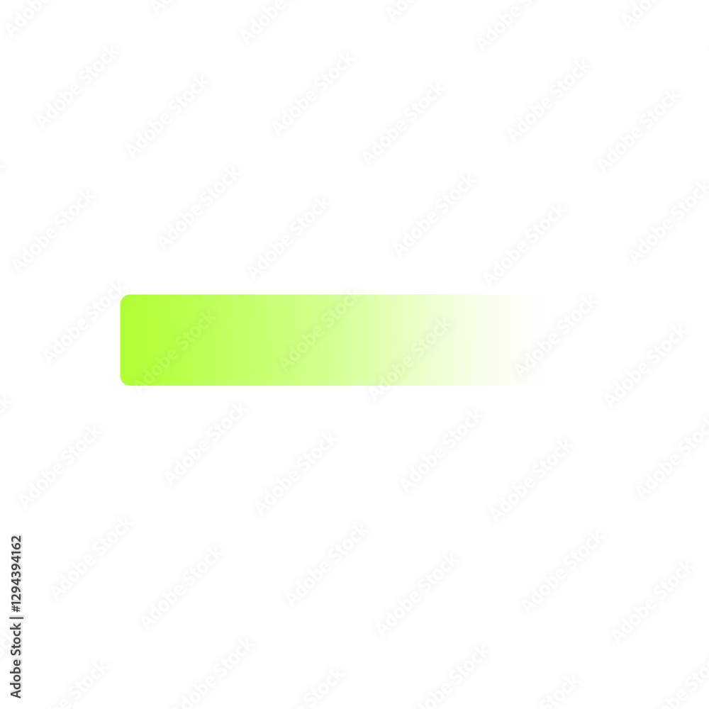 Green gradient button transparent background. Blank rectangle label ...