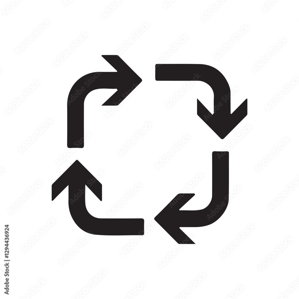 "Recycle Arrow Icon | Eco-Friendly Symbol for Sustainability" "Recycling Arrows Vector ...