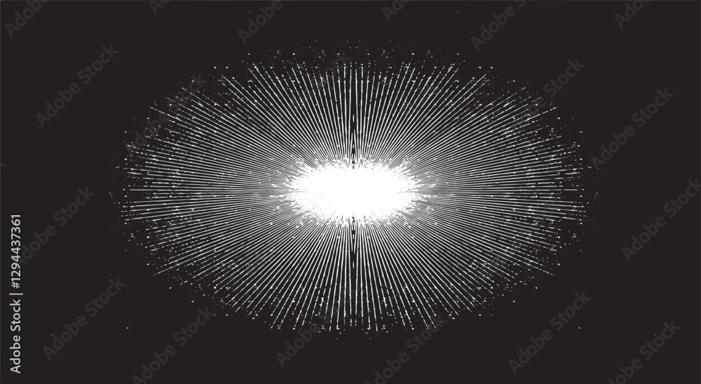 Circular starburst explosion texture. Distressed uneven grunge ...