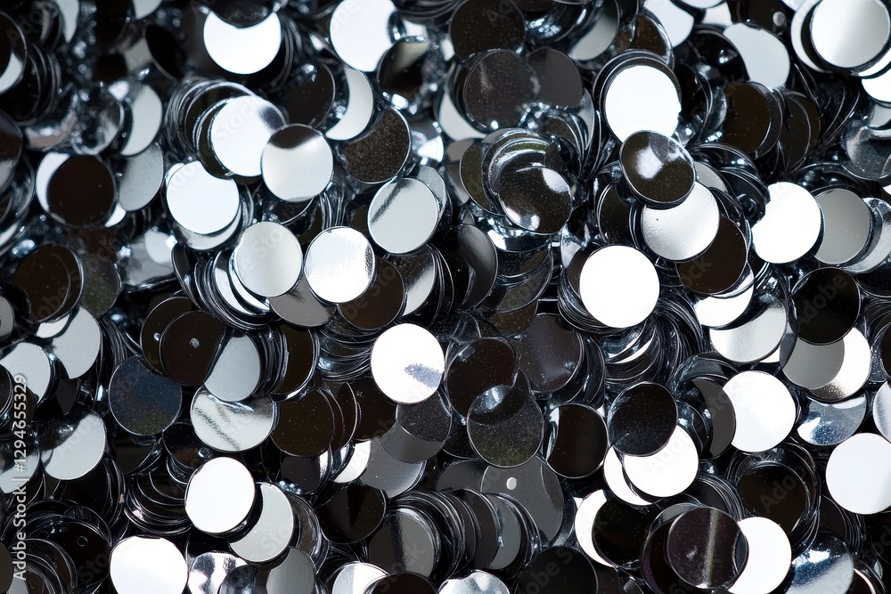 Lustrous Fabric Texture Featuring Tiny Silver Sequins with Scale-Like ...