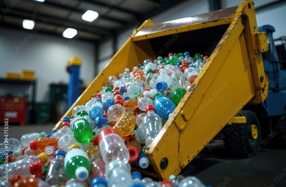 collection and disposal of plastic bottles for recycling using a ...