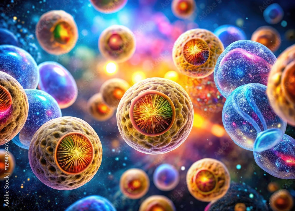 Microscopic Cell Division: Bokeh Photography of Mitosis Stages ...