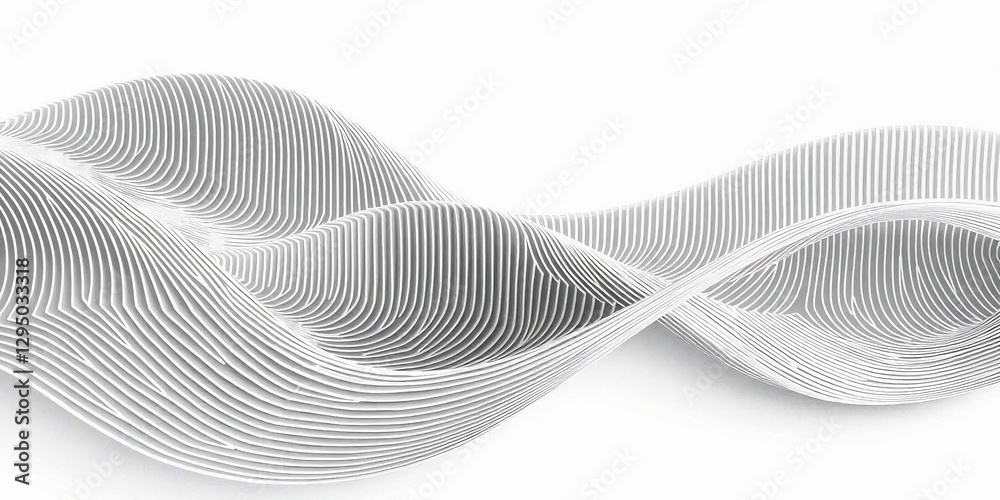 Modern Distortion: Contorted Geometric Forms in Minimalist 3D Rende ...